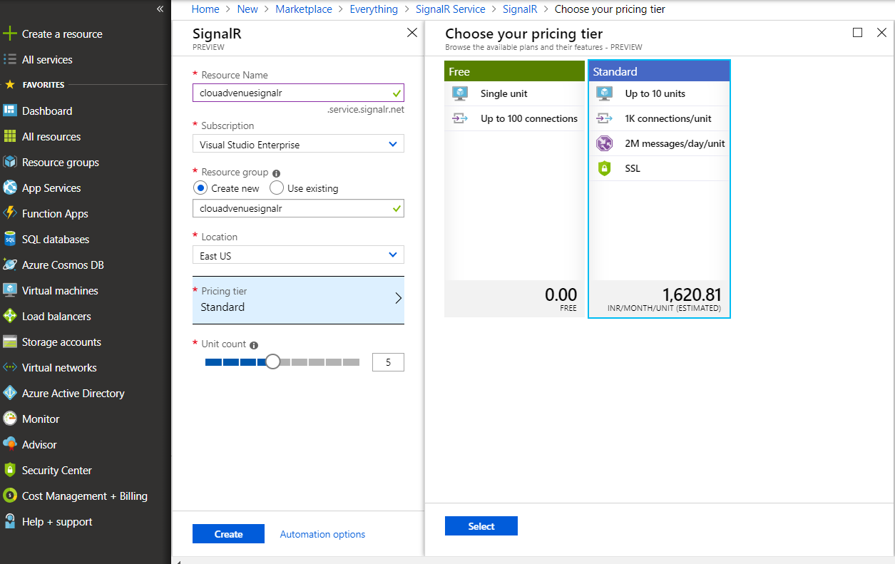 Creating a SignalR Service on Azure – Cloud Avenue
