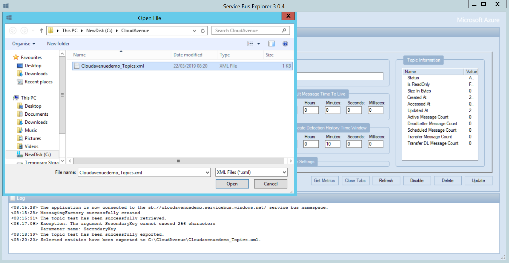 Export and Import entities with set configurations and Authorization ...
